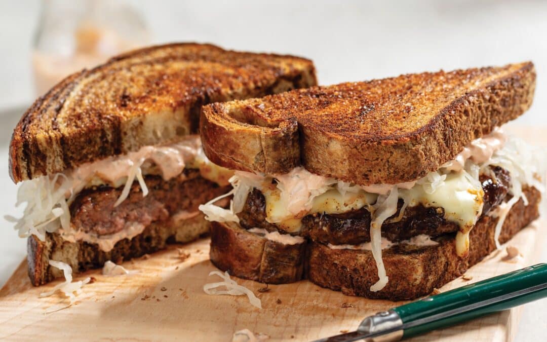 Pomegranate Molasses Short Ribs with Szechuan-Shaved Brussels Sprouts Sauté